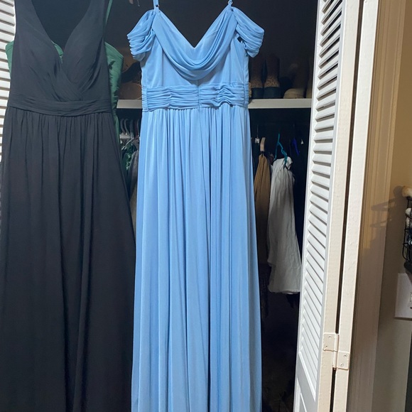 Azazie | Dresses | Azazie Aja Steel Blue A4 Bridesmaid Dress | Poshmark